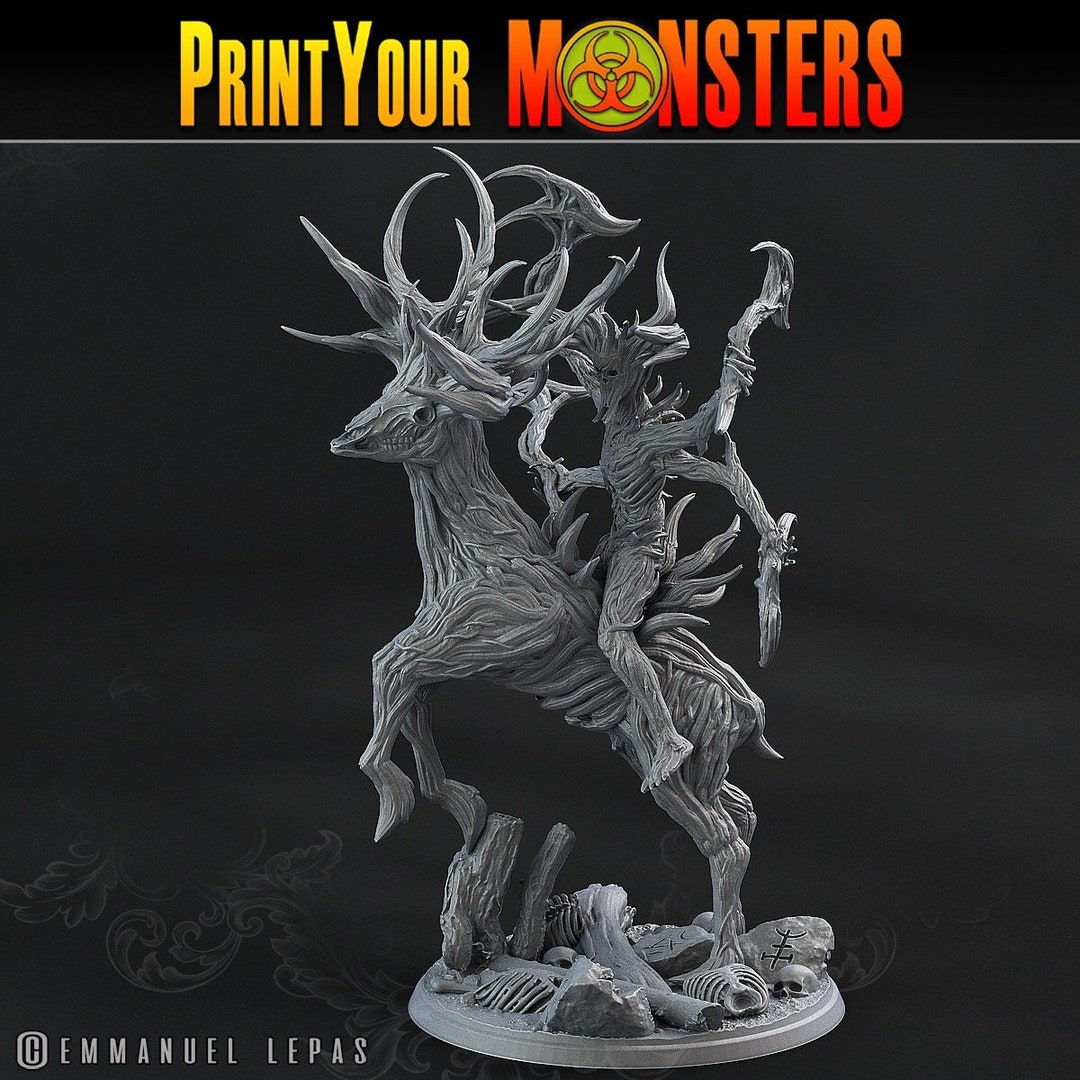 Undead Forest Champion | 50mm Base | Printyourmonsters - Etsy