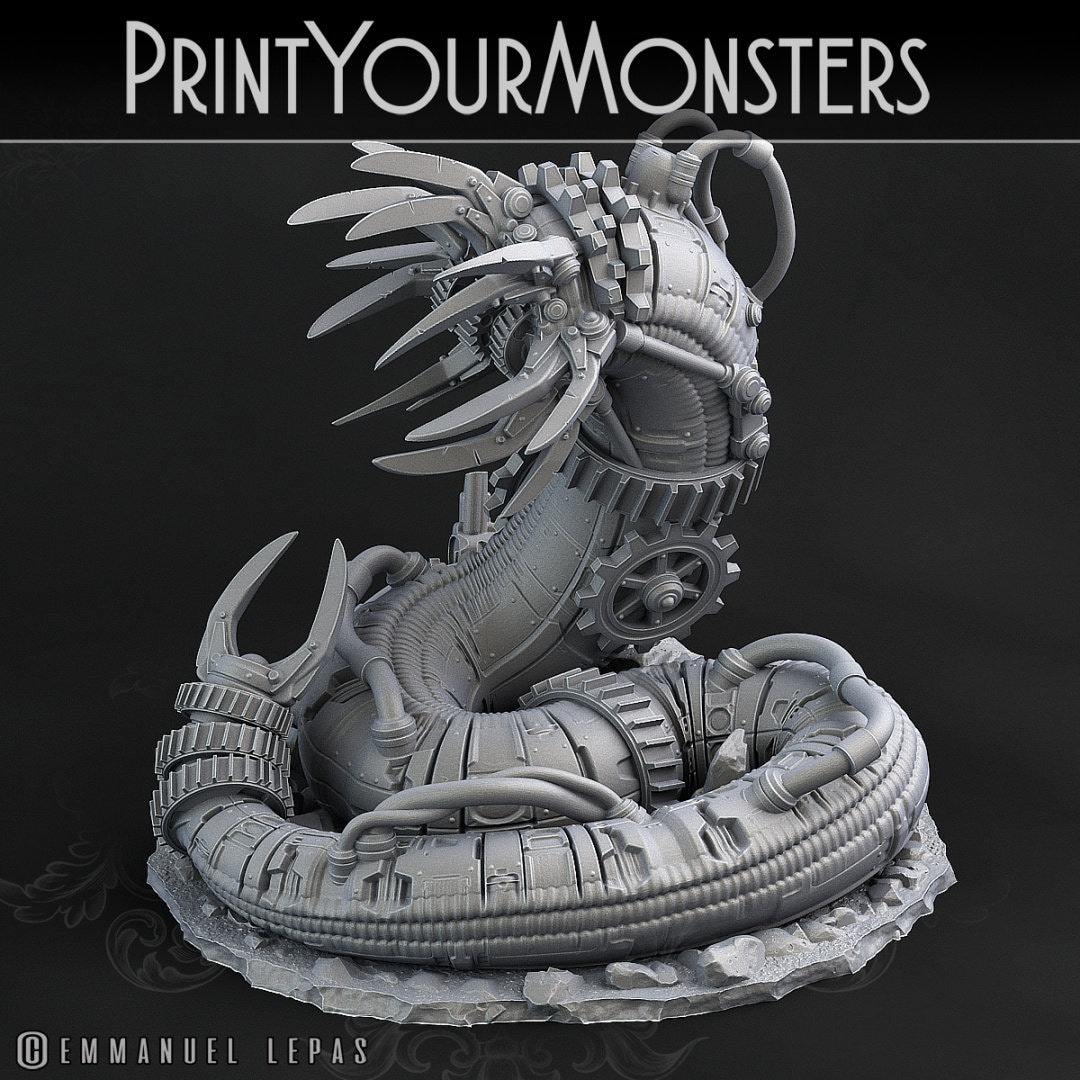 Mechanical Worm | Total Worms 2 | Premium 3D Printed Fantasy Tabletop ...