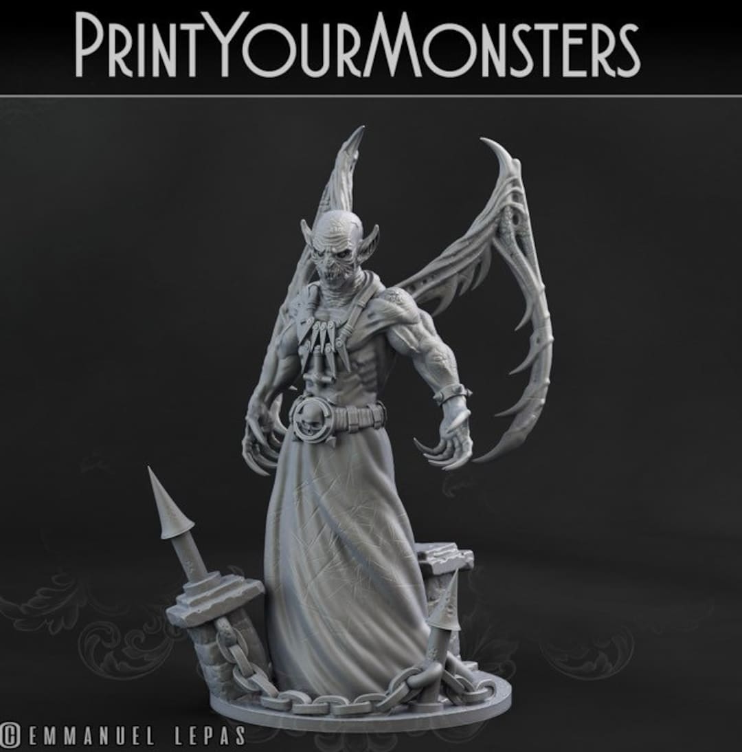 Vampire Lord Miniature | 28mm and 32mm Scale | Premium 3D Printed ...