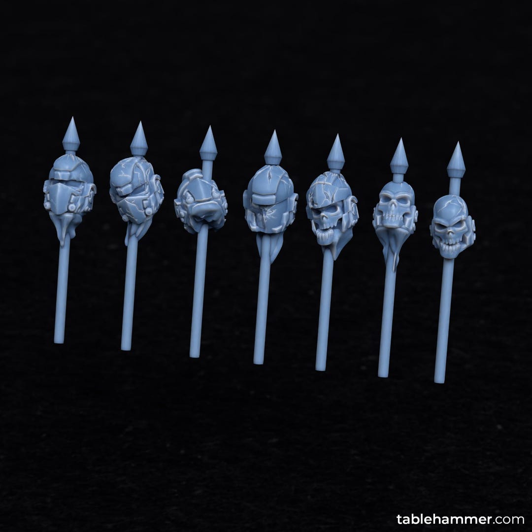 Human Super Soldier Pike Heads (casualties) | 28mm Scale - Etsy