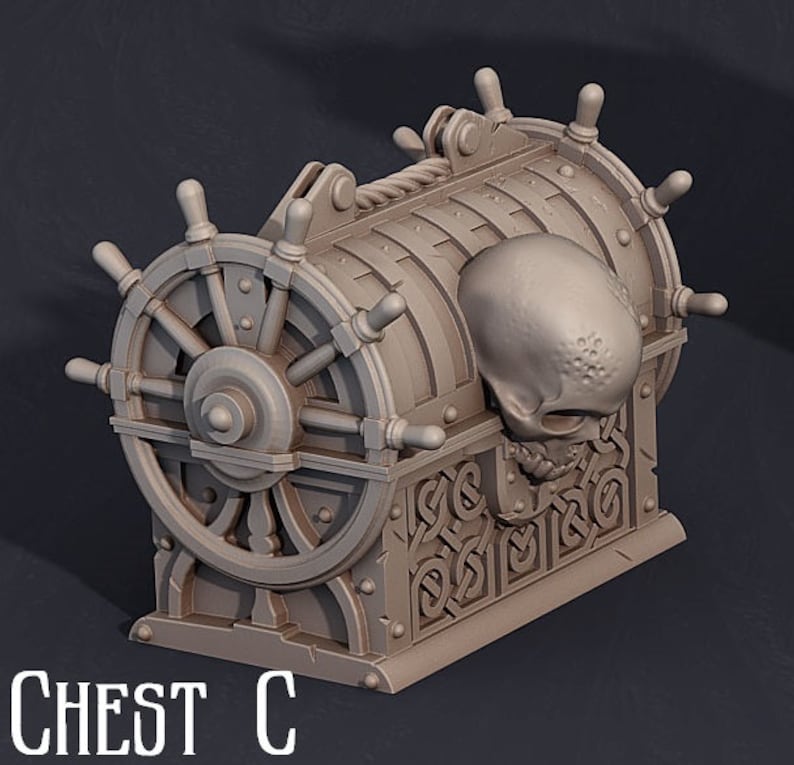 Fantasy Chests 28mm Scale Pirate Premium 3D Printed - Etsy
