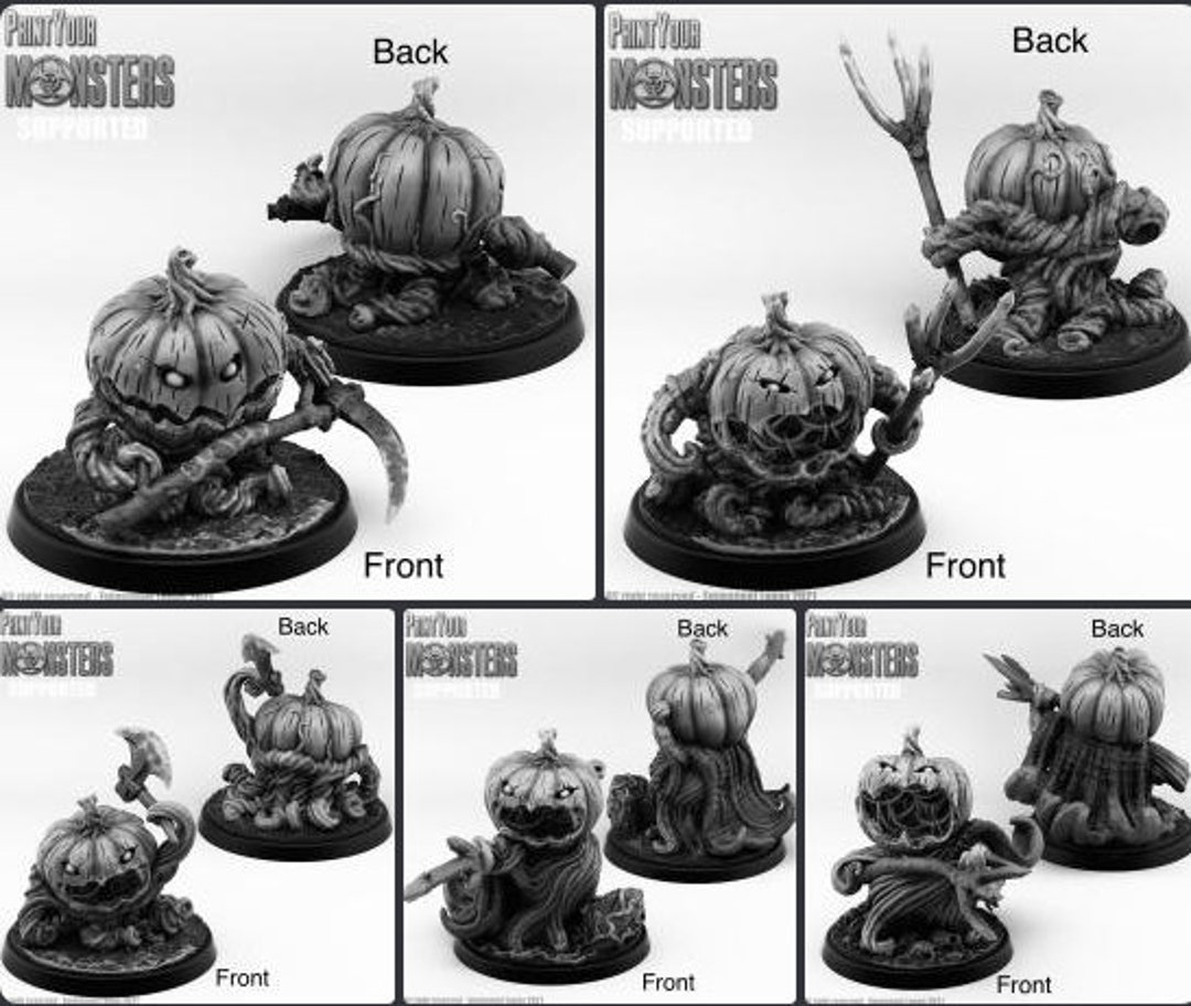 Pumpkin Soldier Full Set of 5 | Pumpkins Attack! - Etsy