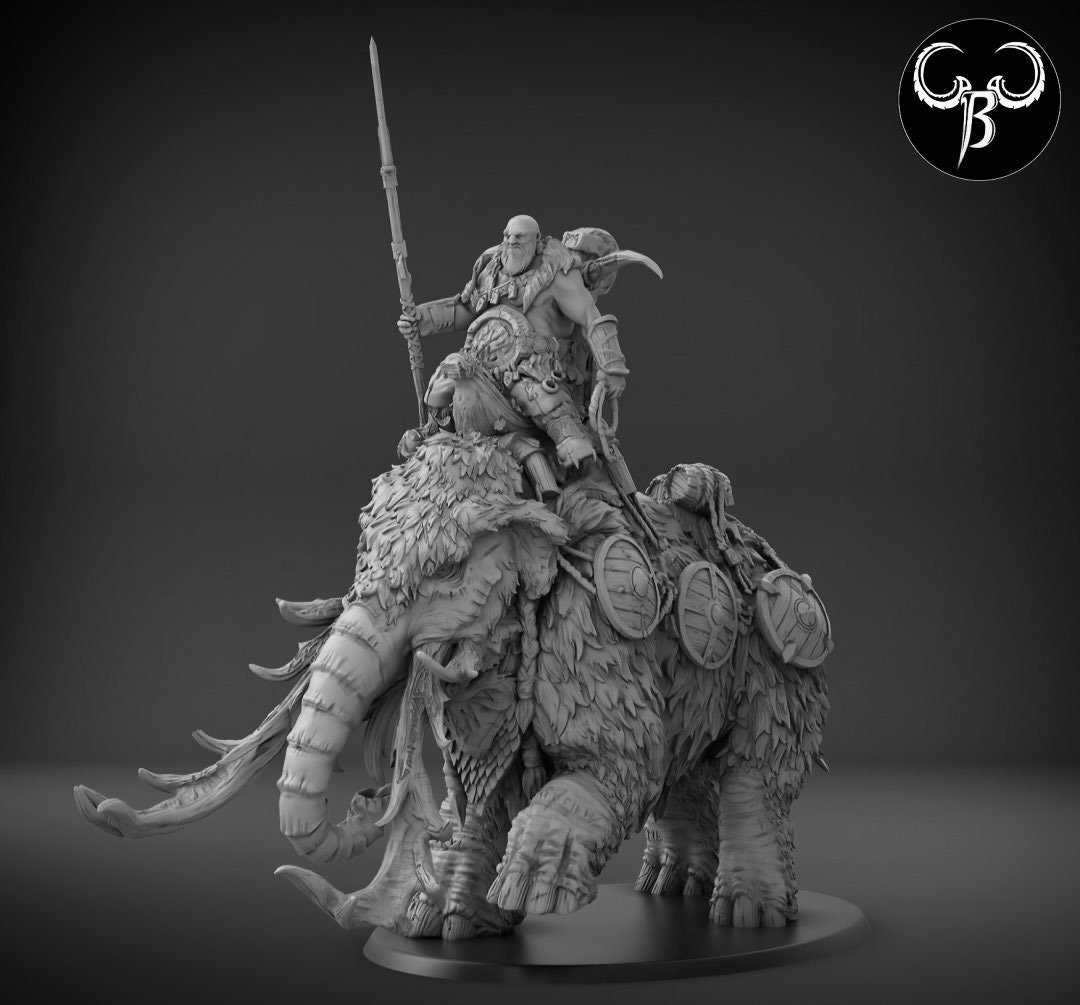 Borean Warmoth | Ogre Mount Mammoth | 120mm Oval Base | Ogres Sons of ...