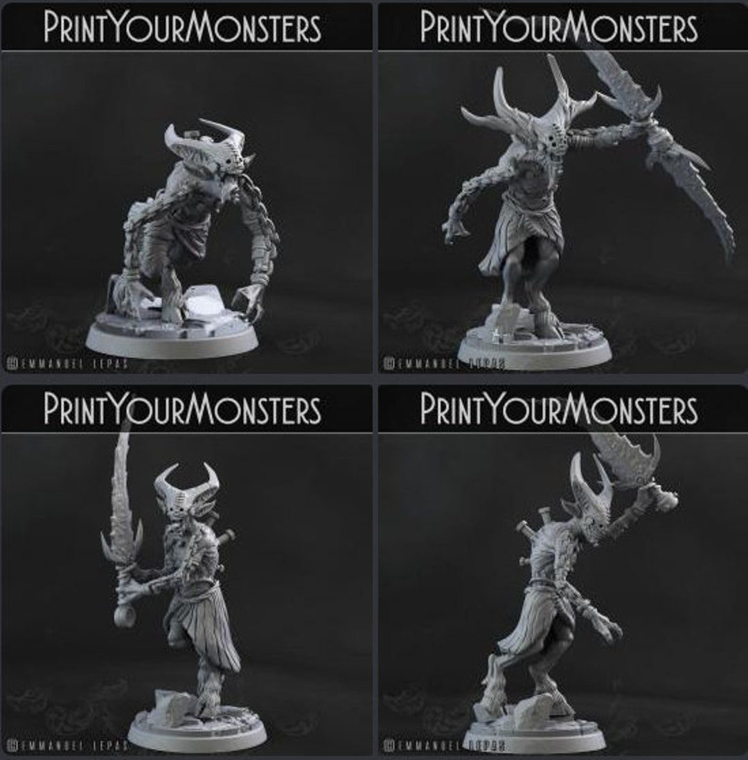 Demon Miniature Set of 4 | Premium 3D Printed Fantasy Tabletop ...