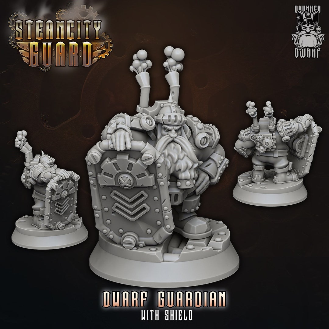 Dwarf Guardian | Premium 3D Printed Fantasy Tabletop Miniature for ...
