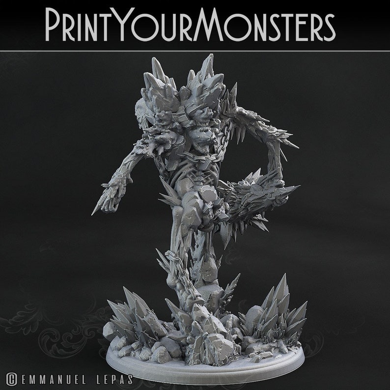 Giant Ice Skeleton | Premium 3D Printed Fantasy Tabletop Miniature for ...