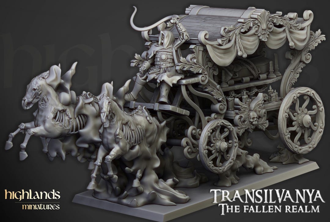 Undead Boyar Chariot - Transilvanya Vampires - 28mm / 32mm Scale ...