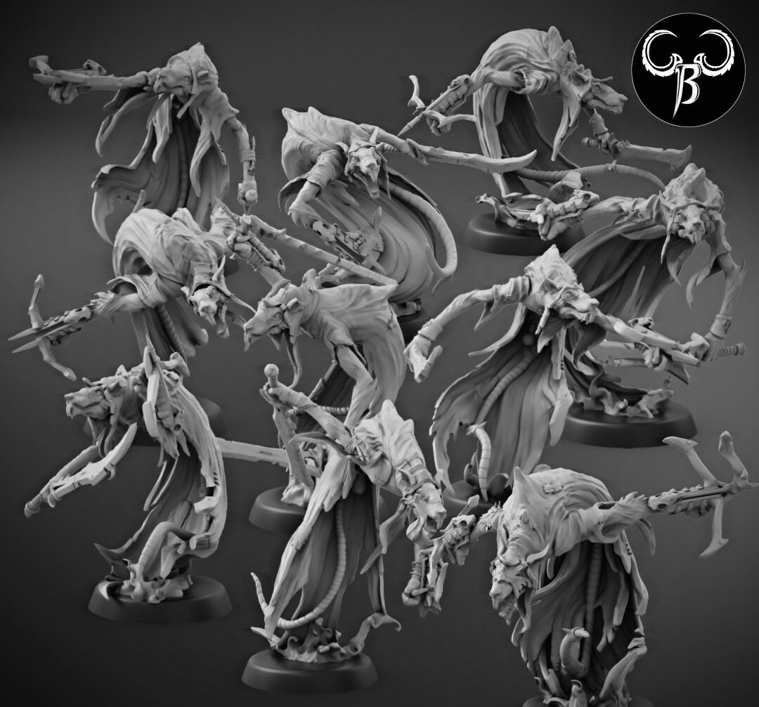 Sneaky Stabber Distance Squad | Ghost Rat | 28mm and 32mm Scale | Squad ...
