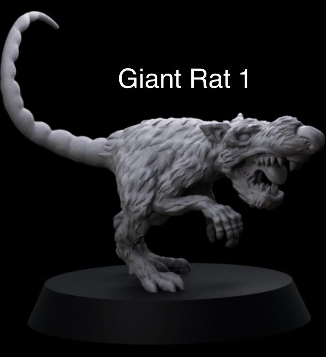 Giant Rats | Premium 3D Printed Fantasy Tabletop Miniature for Gaming ...