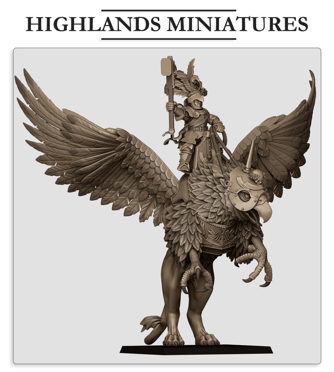 Sunland Emperor on Griffon - Empire of Sunland - 28mm / 32mm Scale ...