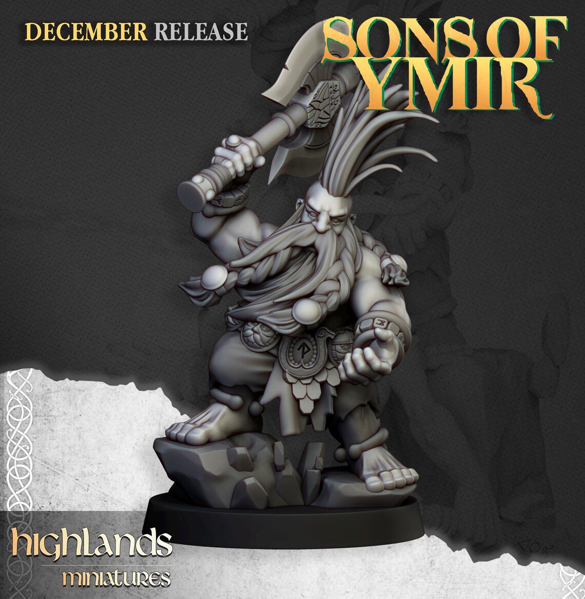 Dwarf Demon Seeker Male | 28mm Scale | Highlands Miniatures - Etsy
