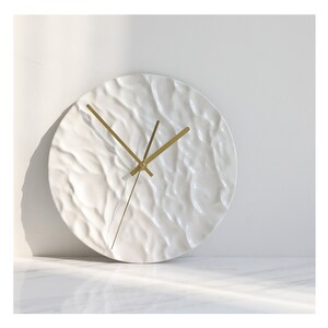 Ceramic Waterline Clock/ Blue/white/ Wall Clock/living Room - Etsy