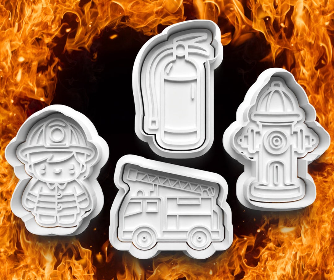 Fire Department Cookie Cutters & Fondant Stamp - Etsy