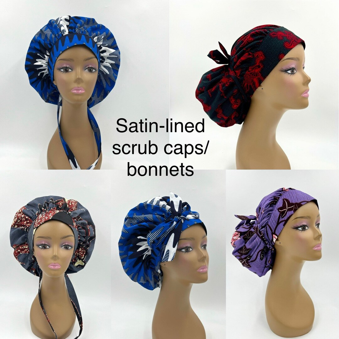Satin-lined Scrub Cap/ Bonnet - Etsy