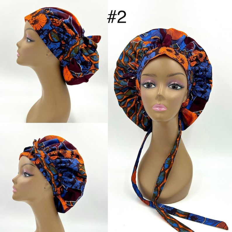 Satin Lined Scrub Caps Bonnets Etsy