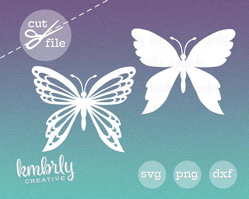 Butterfly SVG Cricut Cut File, Spring Cut Out, Insect Vector, Hand ...