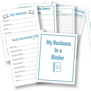Business Binder | Business Printable | Small Business Planner | Online ...