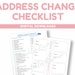 Address Change Checklist Printable: Moving To-do List + Labels (digital ...