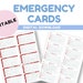 EDITABLE Emergency Wallet Card Editable PDF Emergency Contact ...