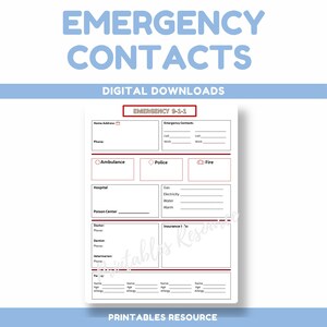 Printable First Aid Kit Inventory, Emergency Binder Template, First Aid ...