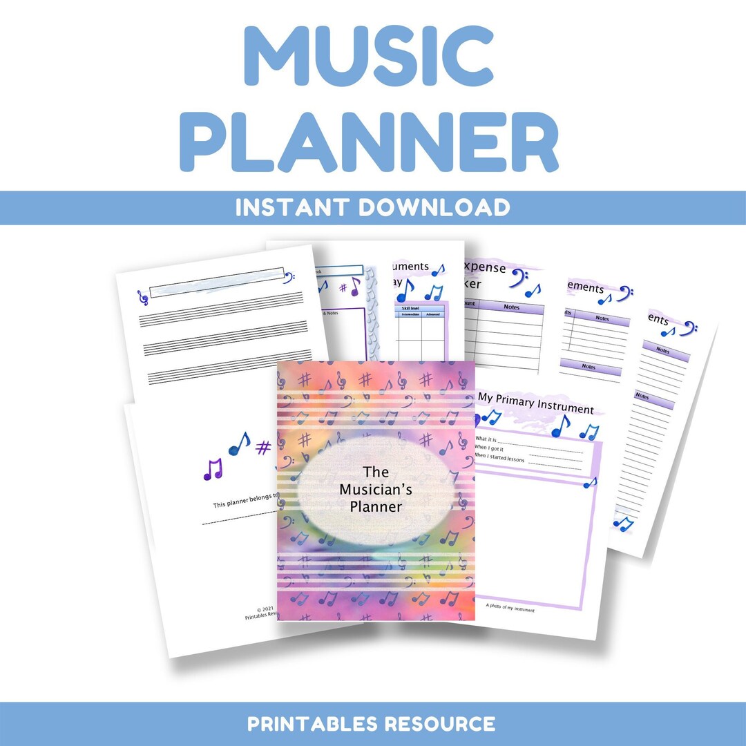 Music Planner Printable Musician's Planner - Etsy