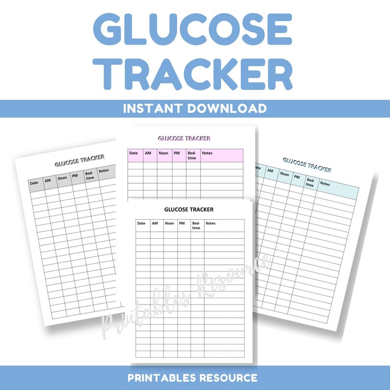 Glucose Tracker | Diabetes Tracker | Diabetic Tracker | Diabetes Log ...