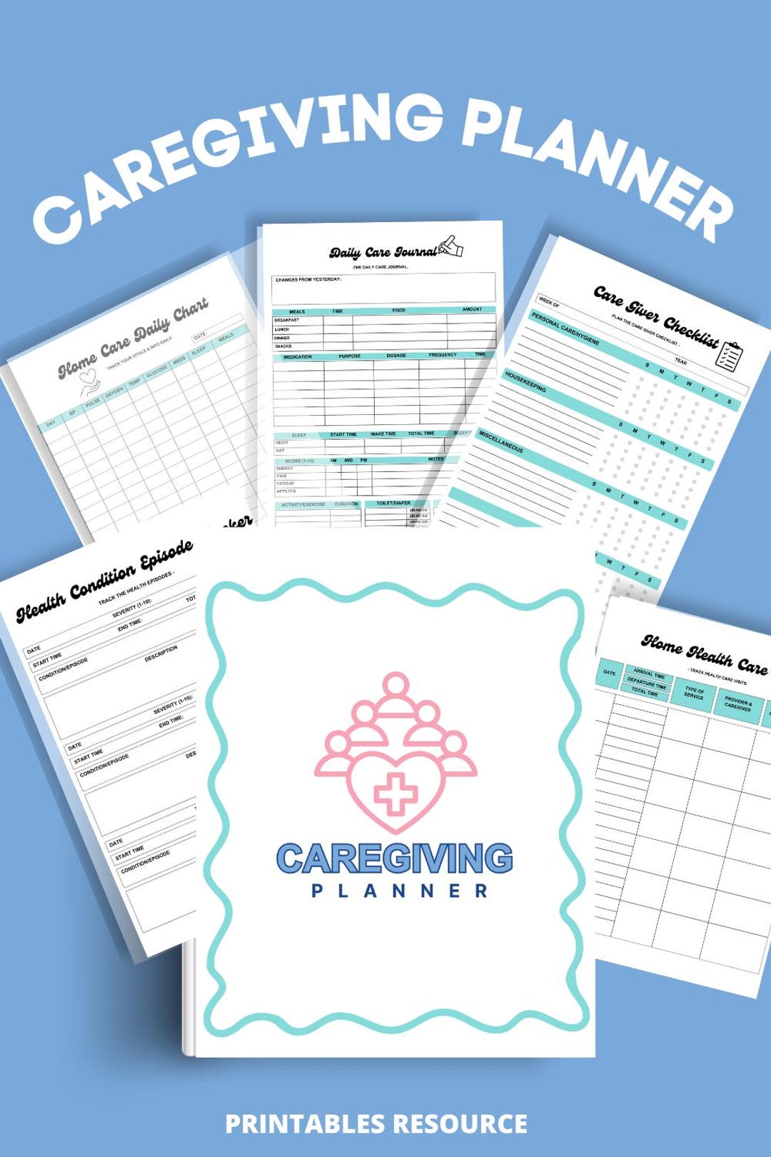 Caregiver Log Printable Binder Senior Caregiver Care Planner for ...