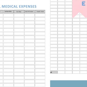 Medical Expense Tracker Printable: Healthcare Bill Organizer (digital ...