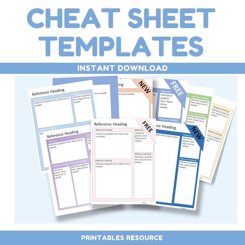 Cheat Sheet Template Editable Tip Sheet Powerpoint Template Do It ...