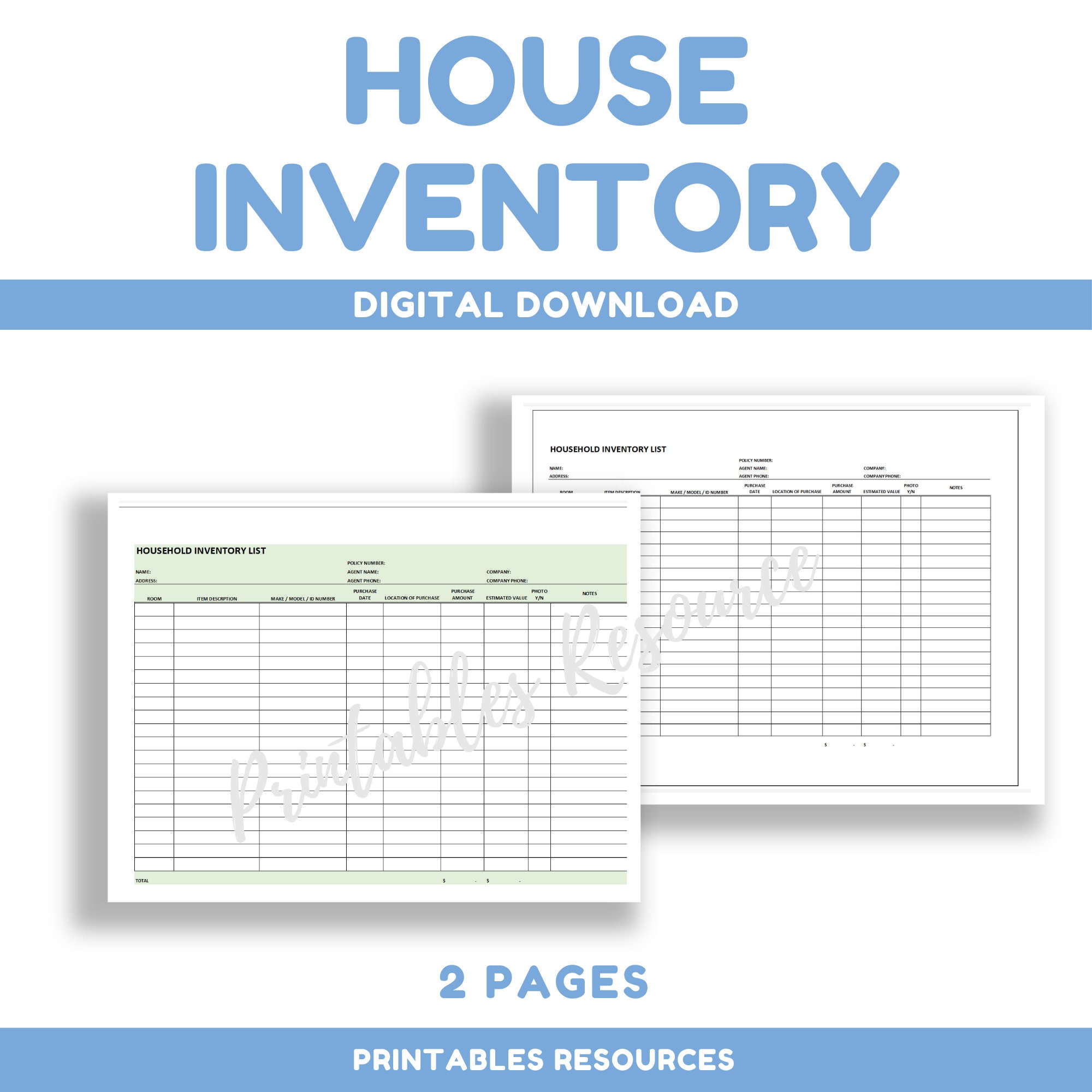 Complete Home Inventory List at Zara Khull blog