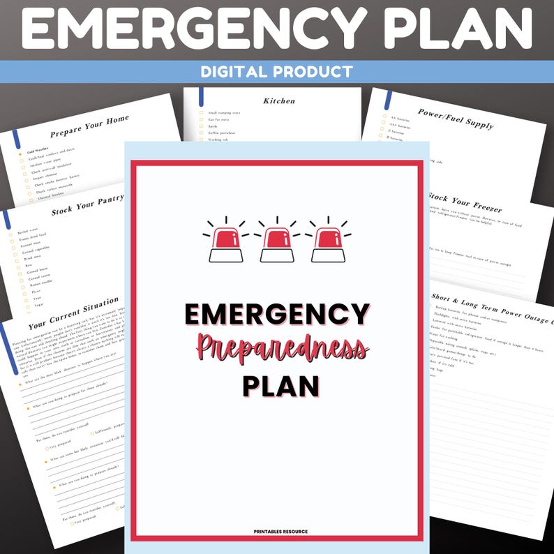 Emergency Planner Printable Family Emergency Preparedness Binder ...