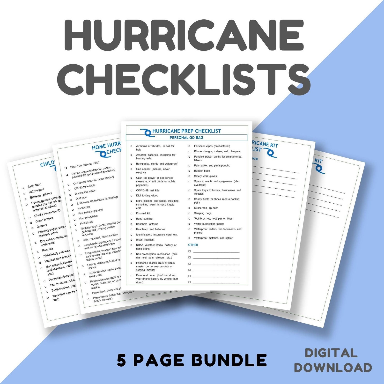 Hurricane Prep Checklist | Hurricane Checklist | Hurricane Preparedness ...