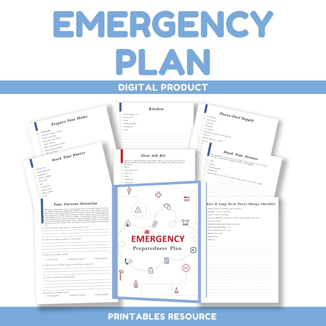 Family Emergency Binder Plan Printable Home Emergency Plan Binder ...
