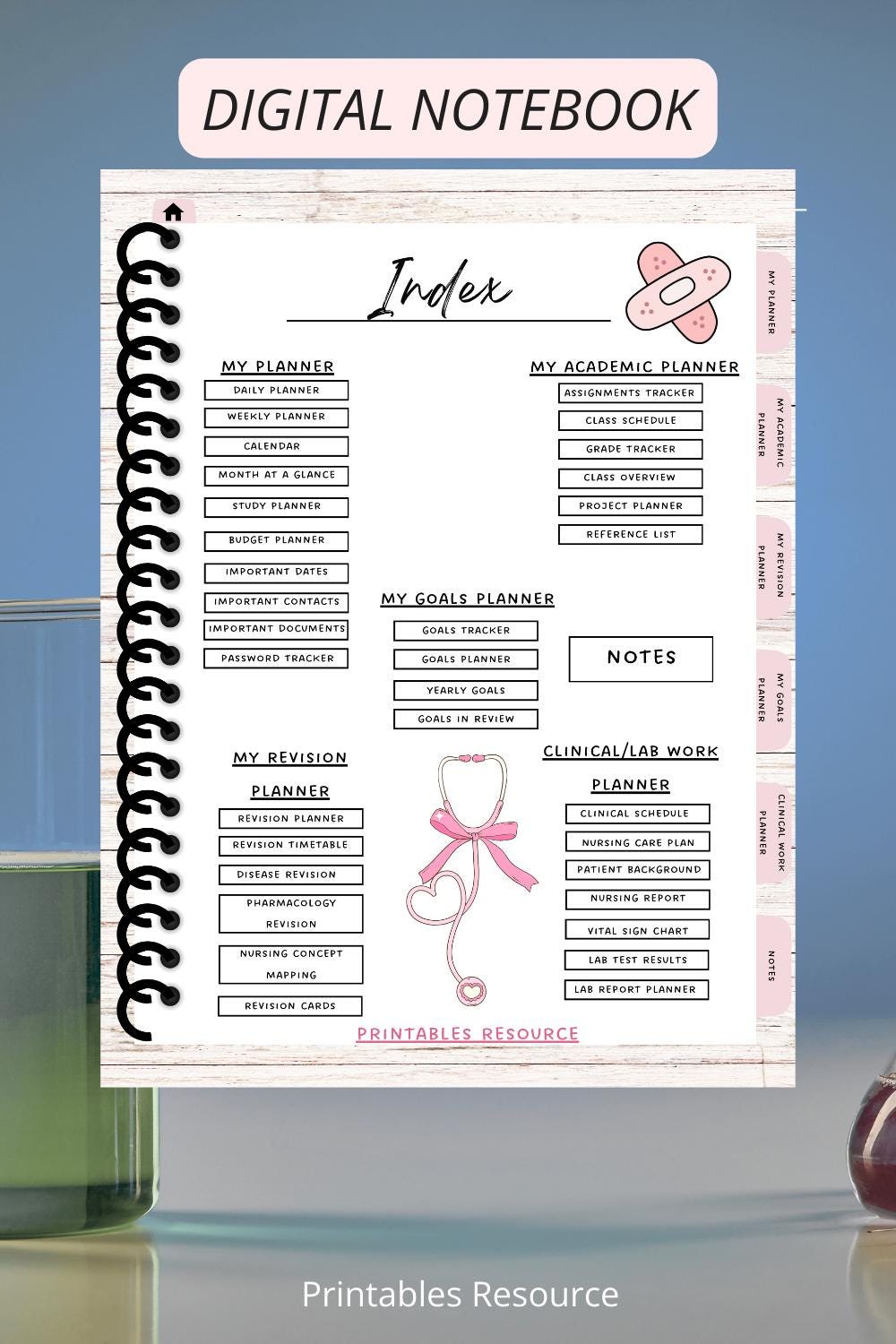 Future Nurse Digital Planner: Nursing Student Notebook (digital ...