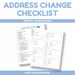 Address Change Checklist Printable: Moving To-do List + Labels (digital ...