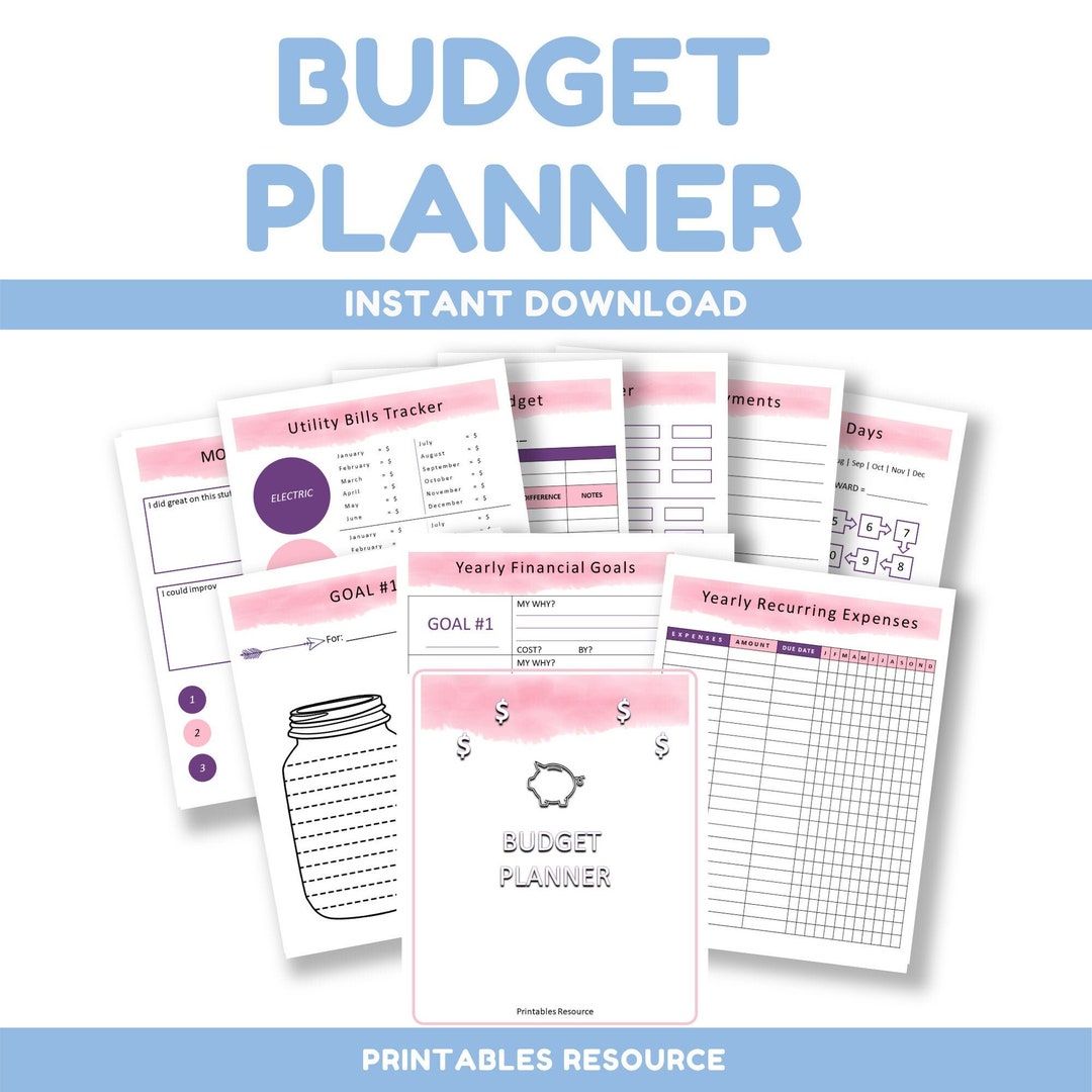Monthly Budget, Printable Budget Planner , Financial Planner , Finance ...
