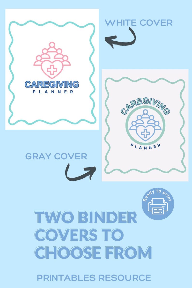 Caregiver Log Printable Binder Senior Caregiver Care Planner for ...