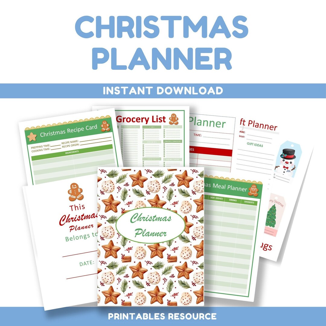 Christmas Binder Printable Planner Holiday Planner Kit Christmas ...