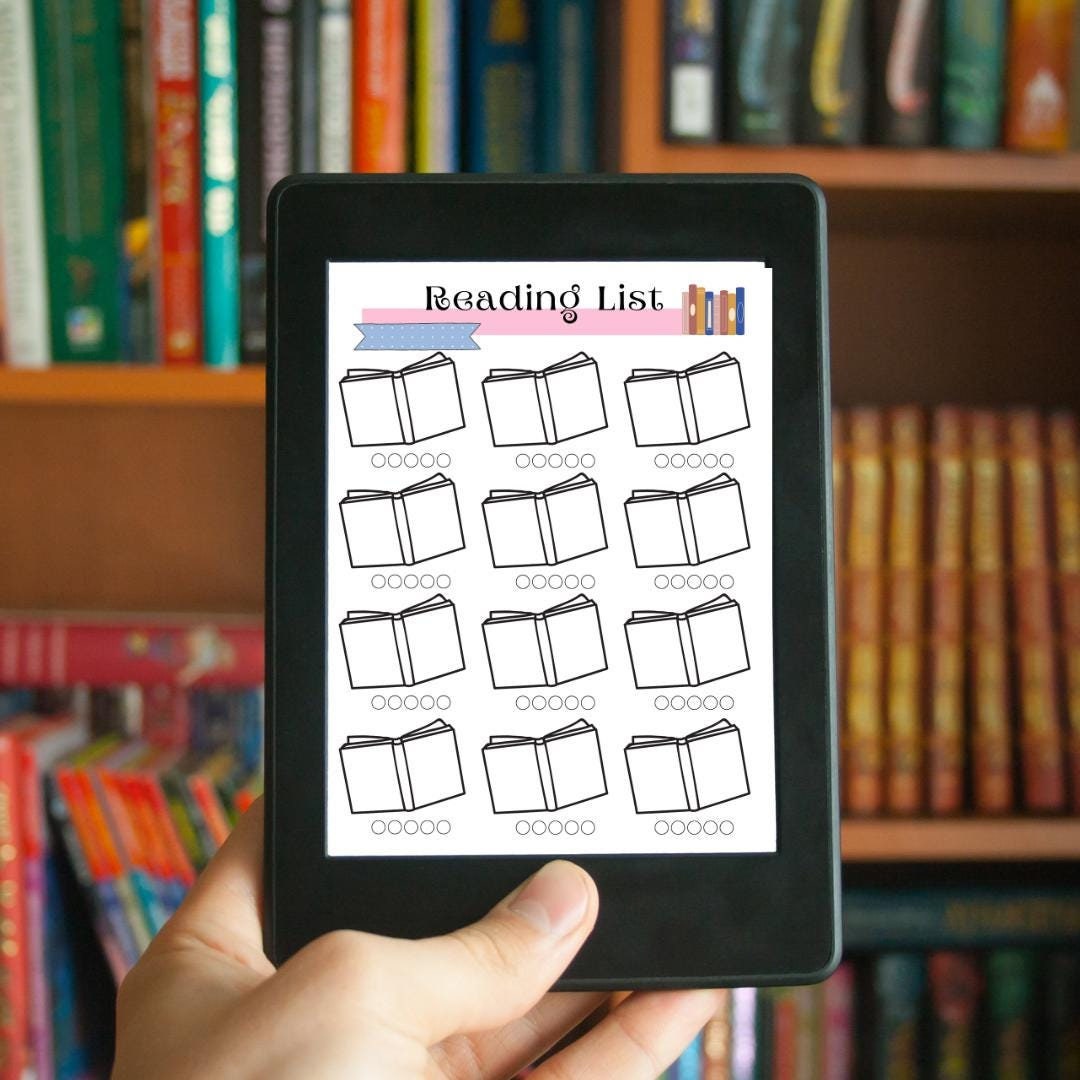Printable Book Reading List Reading Log for Adult Reading Tracker for ...