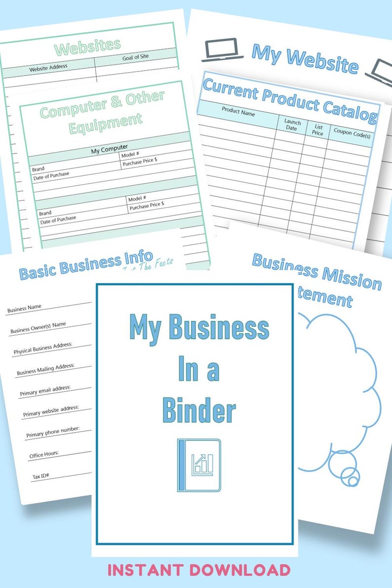 Small Business Planner Binder: Printable Business Organizer (digital ...