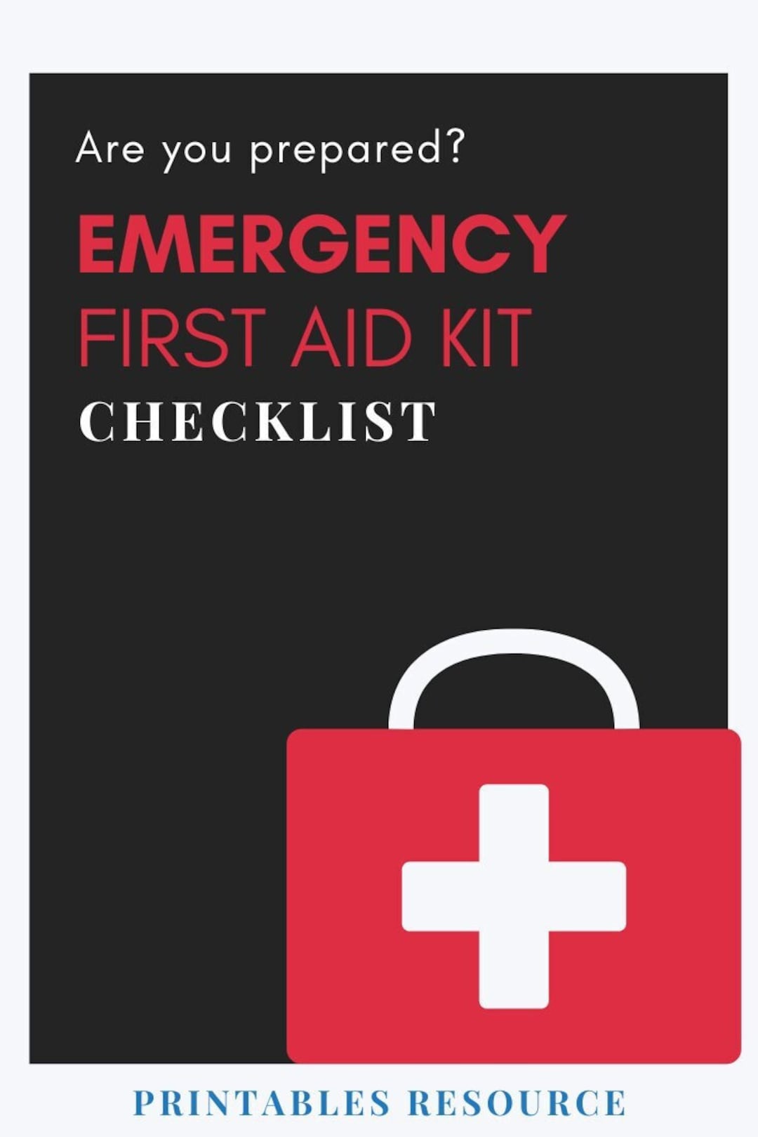 First Aid Kit Checklist DIY Emergency Kit Printable Home Emergency ...