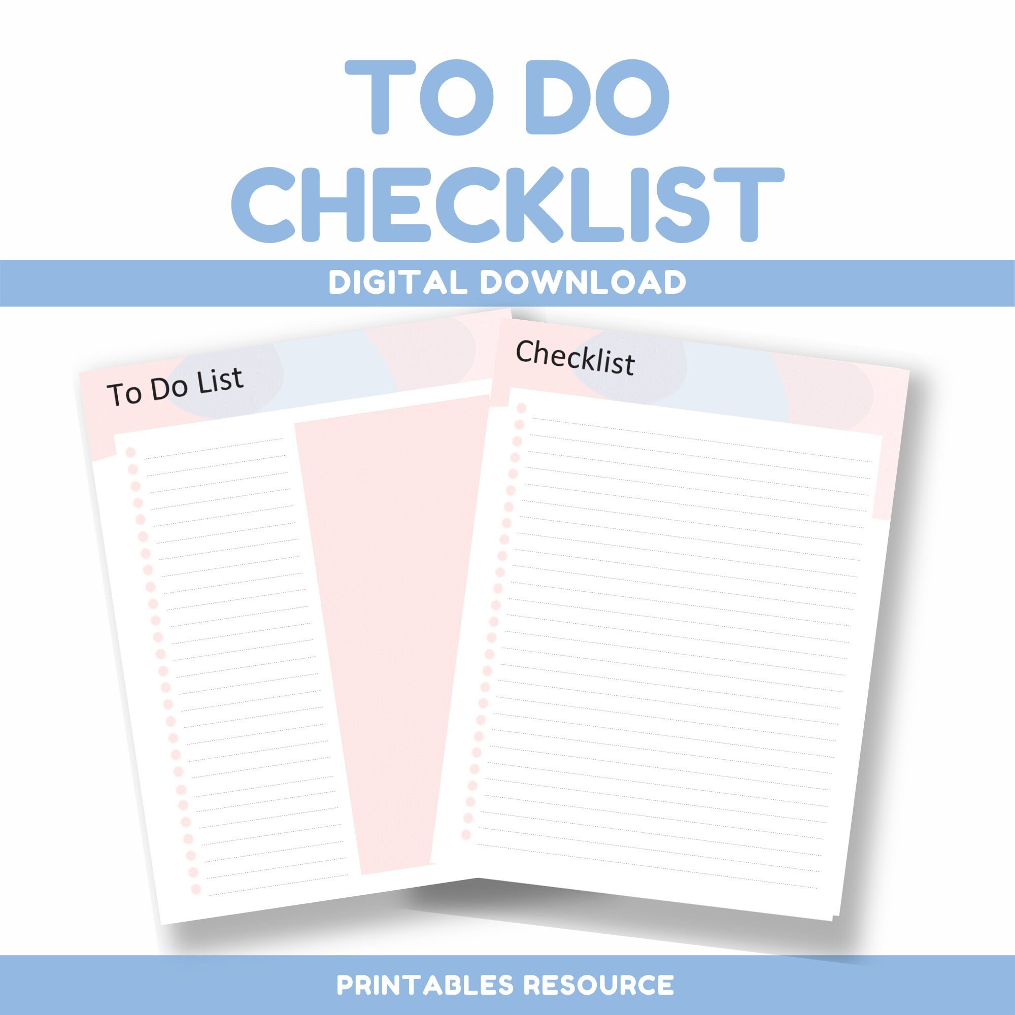 To Do List Printable Checklist Printable Printable to Do List Printable ...