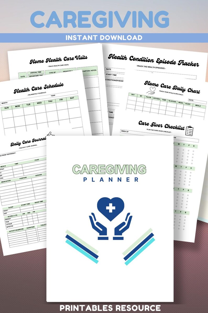 Caregiving Binder Printable Care Plan Checklist Planner Family ...