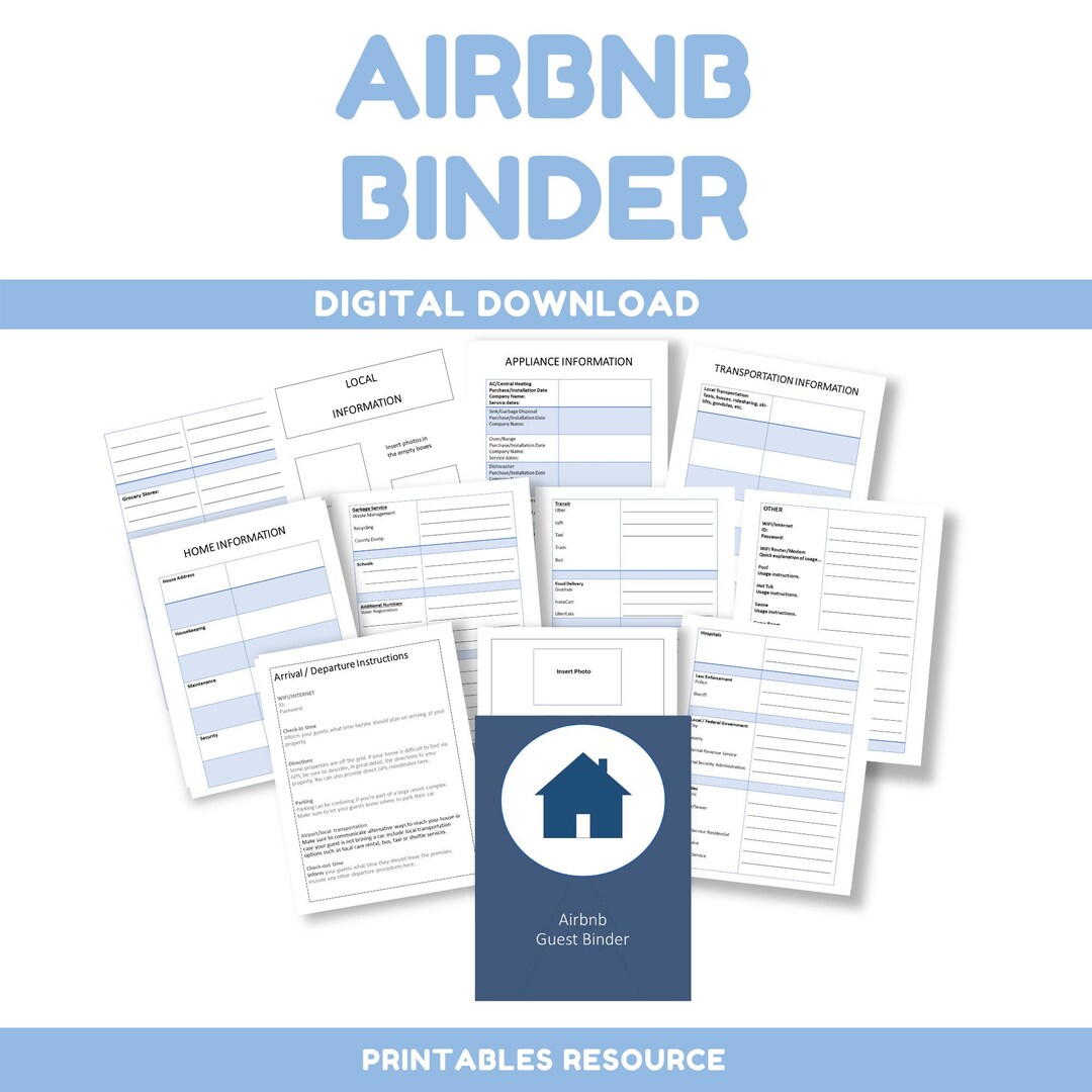 Airbnb Welcome Book Editable Airbnb Guide Book Airbnb Template Rental ...