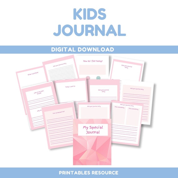 Kids Journal Printable Writing Journal Printable Journal | Etsy