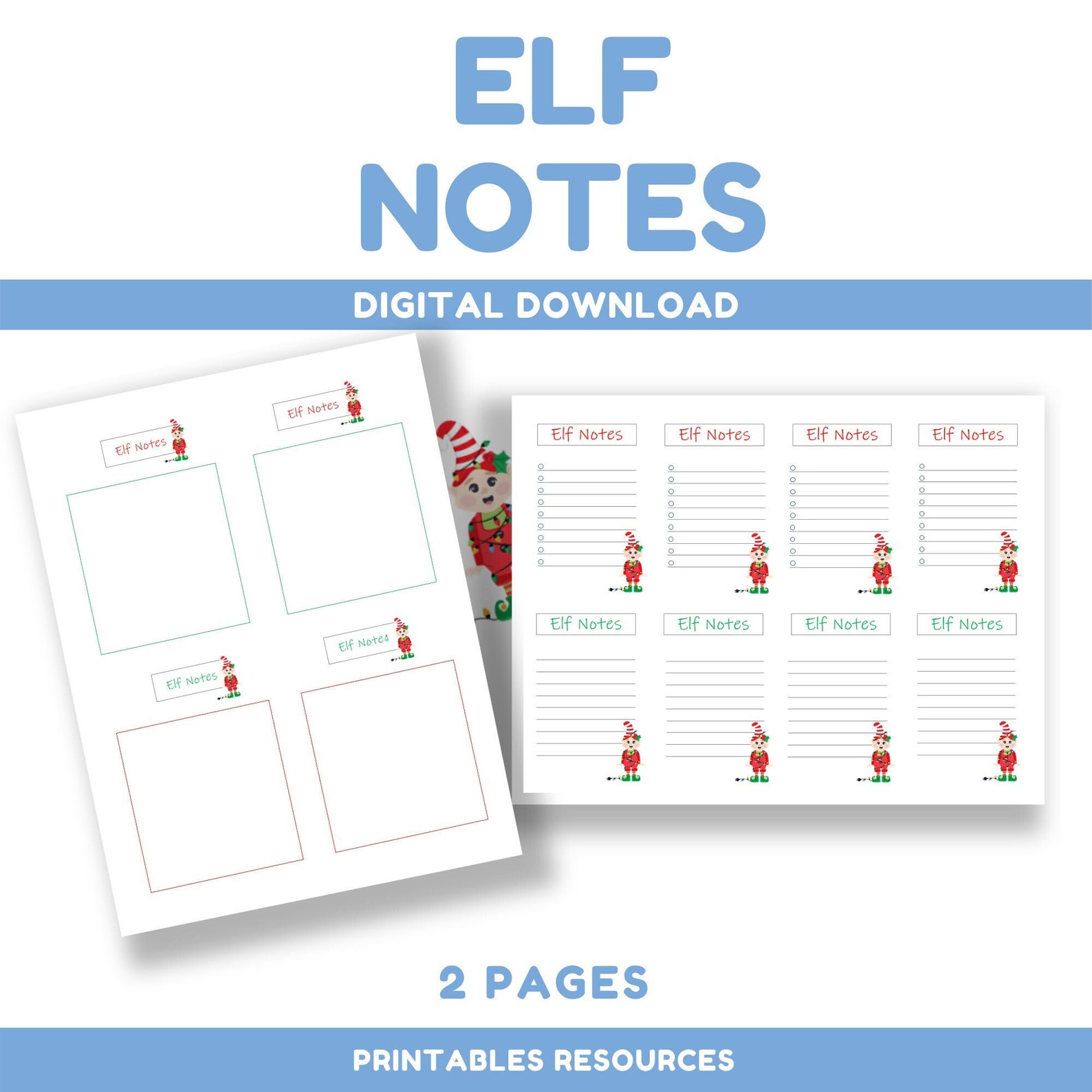 Elf Printable Elf Notes Elf Stationery Elf Letter Printables for Kids L ...