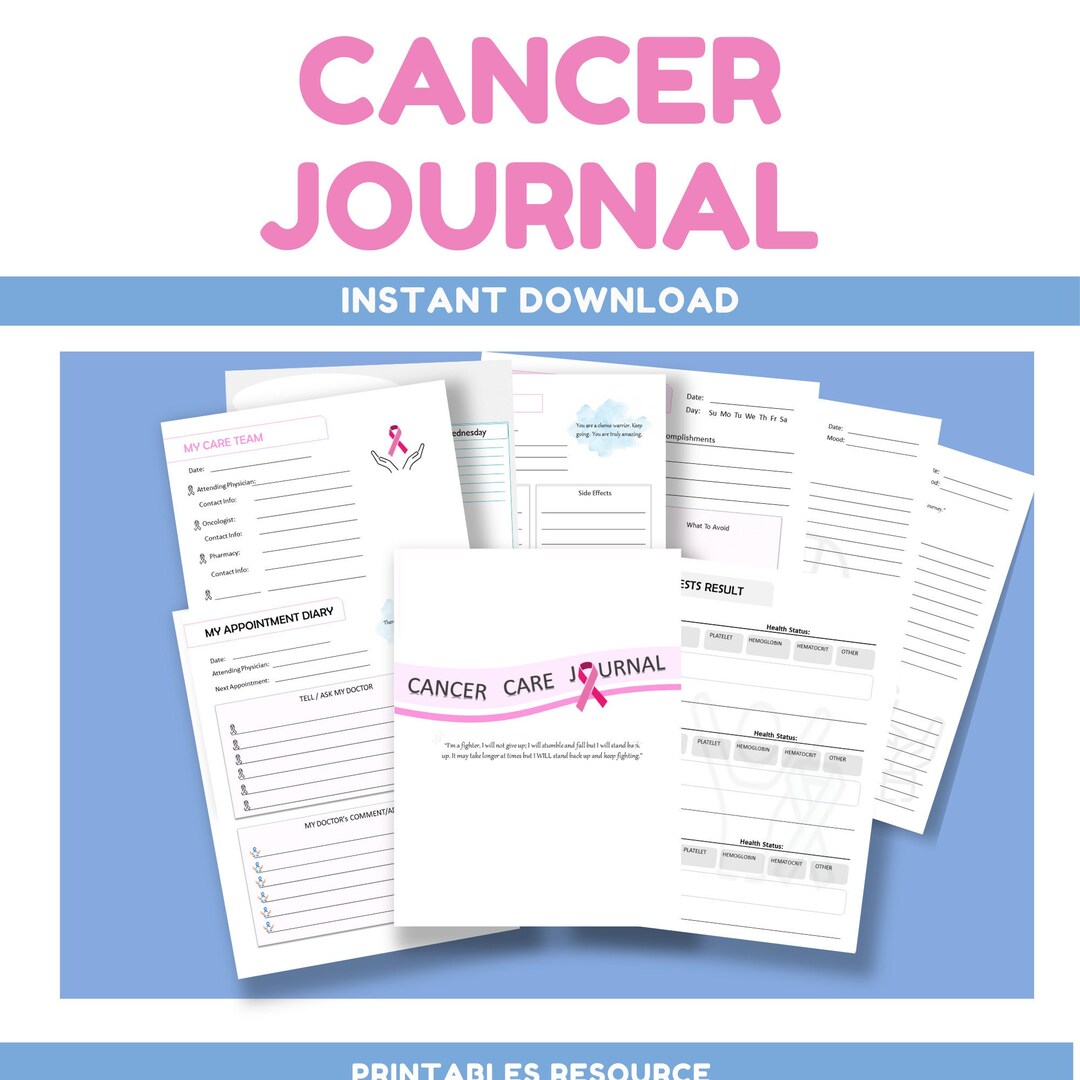Cancer Journal Cancer Care Journal Treatment Tracker - Etsy