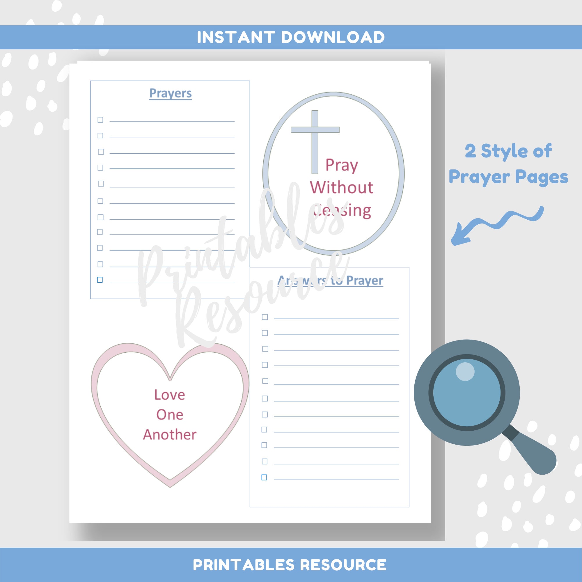 Christian Planner Printable | Faith Based Daily Planner Journal - Etsy