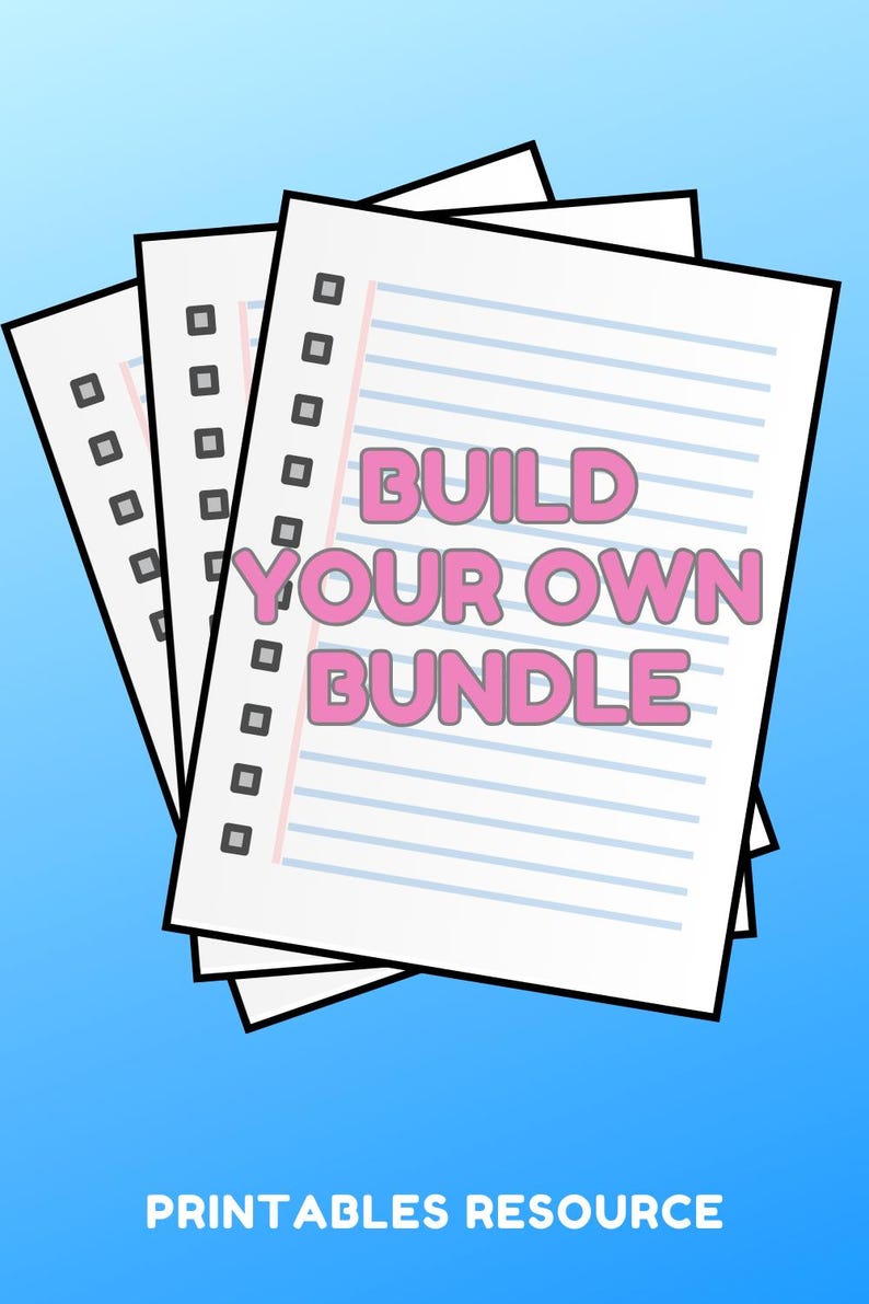 Build Your Own Bundle Any 5 Printables Organizer Custom Pack, Choose Your Own Items Download ...