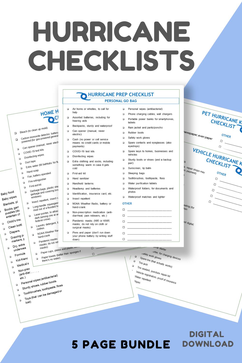 Hurricane Prep Checklist | Hurricane Checklist | Hurricane Preparedness ...